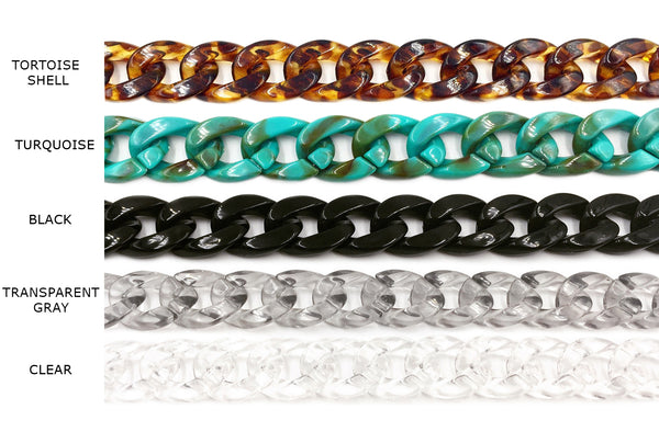 Acrylic/Plastic Curb Chain - DIY Bulk Jewelry Supplies - 10K+ Items ...