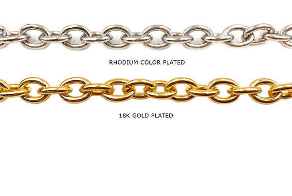 Brass Oval Link Cable Chain- Gold, Rhodium - DIY Jewelry - Best Prices ...