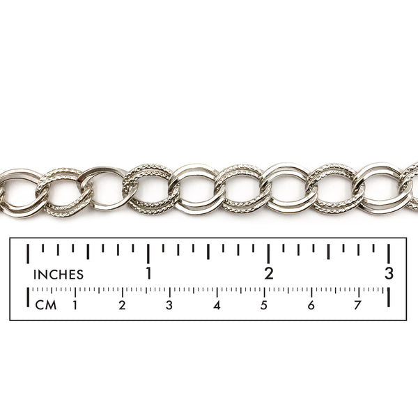 Textured Curb Chain - Double Link Flat Curb Chain – Athenian Fashions Inc.