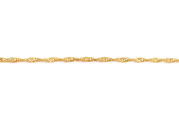 18 Karat Gold Plated Swirl Chain -Jewelry chain supplies - loose rope ...