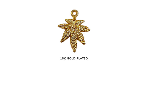 Weed Charm - Weed Necklace - Marijuana Leaf Charm - Diamond Cut Weed ...