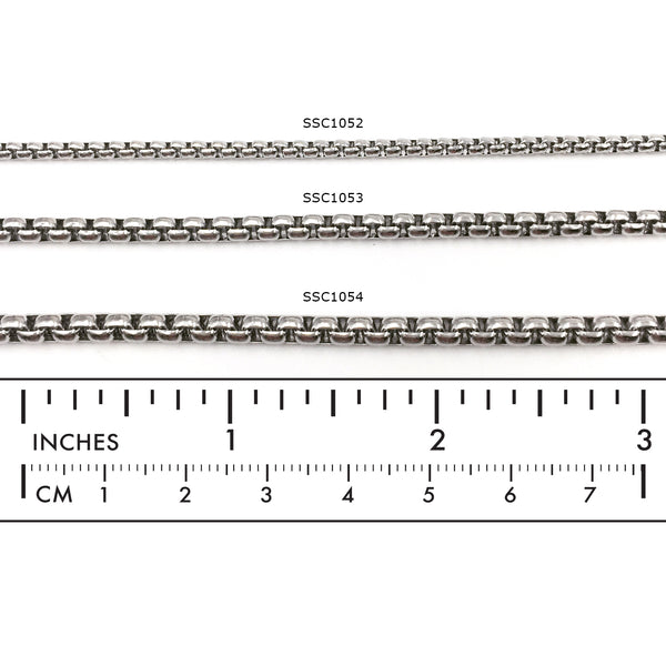 Stainless Steel Rounded Box Chain - Boxed Chains - DIY Boxed Chain For ...